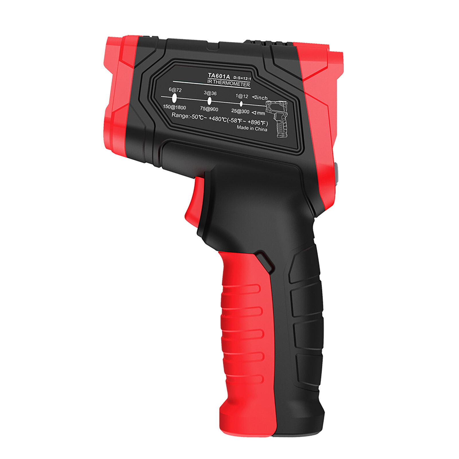 ИК инфракрасный термометр цифровой портативный тестер температуры пирометр 12:1 цветной ЖК-дисплей с подсветкой градусы Цельсия Фаренгейта -50～880℃(-58～1616℉)