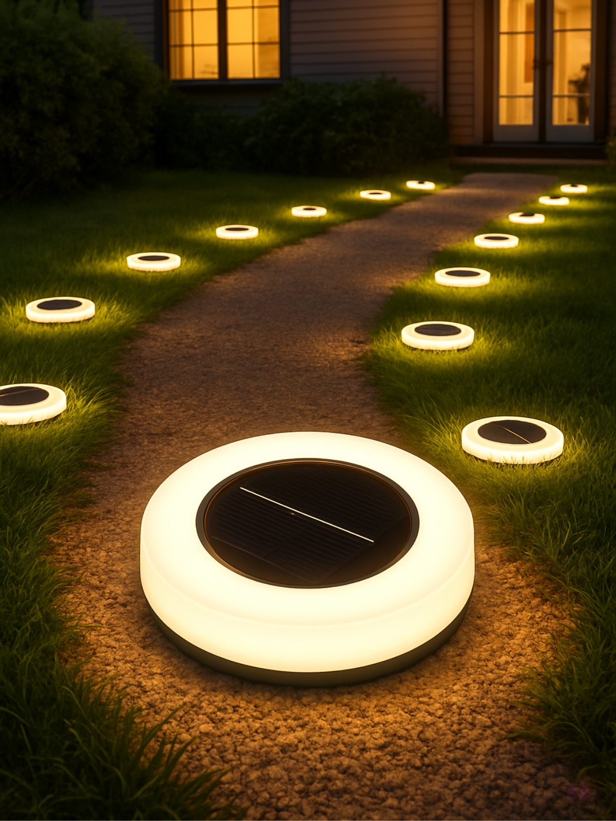 Садовые светильники на солнечной батарее, теплый свет, влагозащищенные, комплект 4 шт, для сада, дорожек и клумб, мд-1