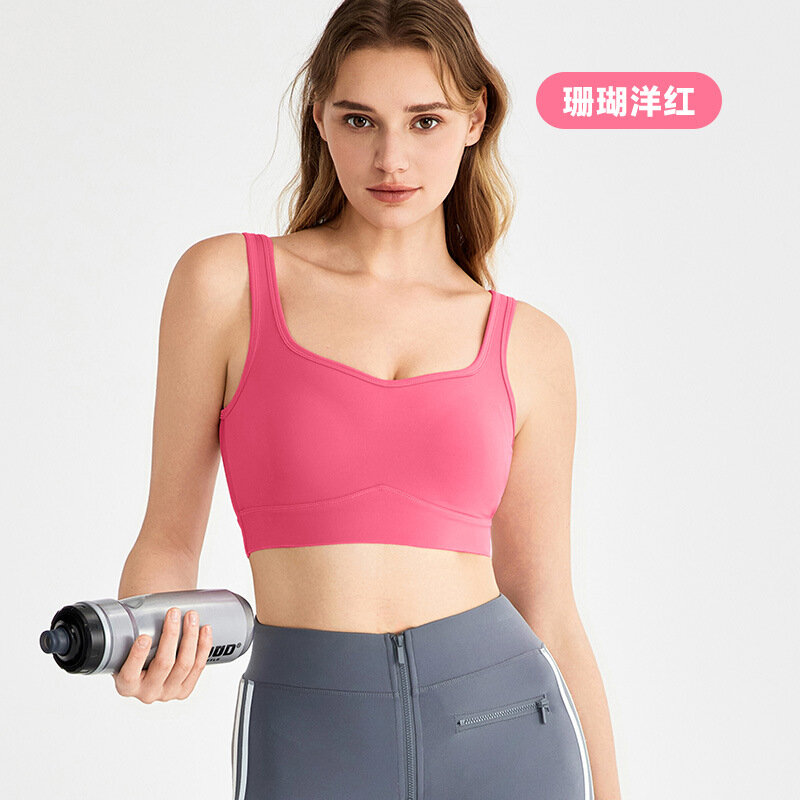 Обнаженное нижнее белье, для фитнеса, высокая эластичность, кораллово-пурпурное