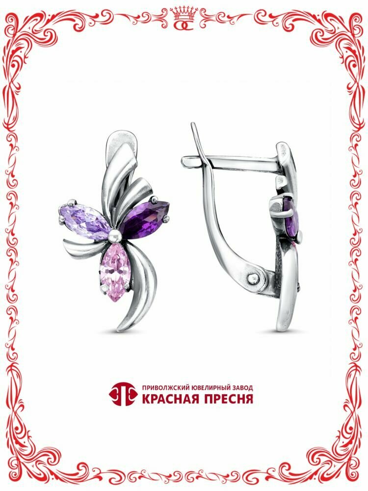 Серьги, фианит