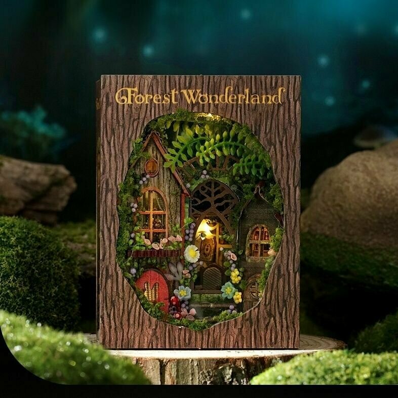 Подарочный Интерьерный конструктор (Румбокс) миниатюра "таинственный лес" миниатюра DIY House