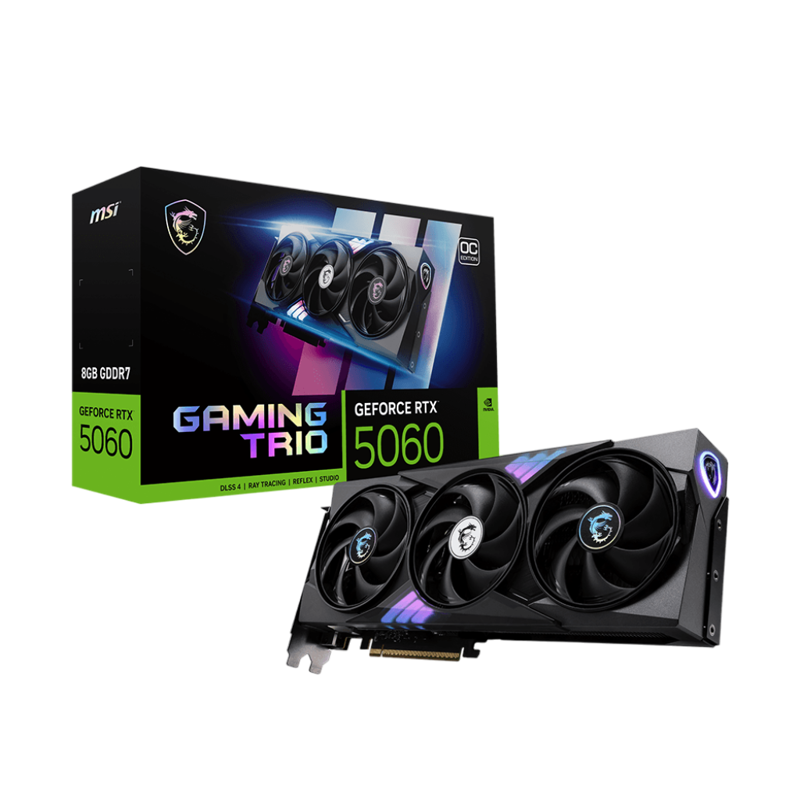 Видеокарта GeForce RTX 5060 8G GAMING TRIO OC (MSI GeForceRTX50608GGAMINGTRIOOC)