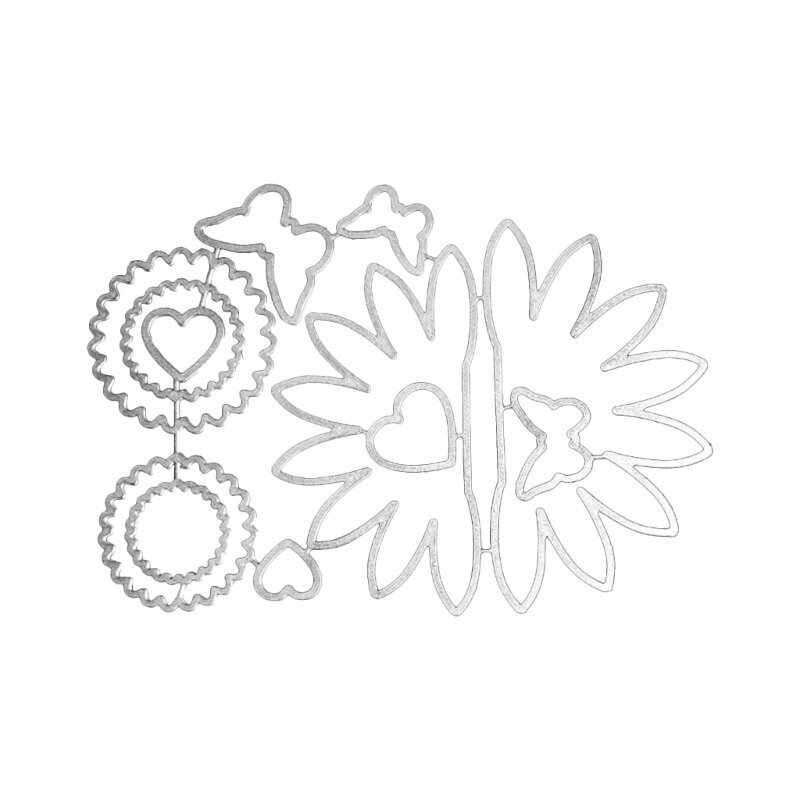 Сердце Цветок Металлические Режущие Штампы Трафарет Для Скрапбукинга Высечки Карты Тиснение DIY Фотоальбом Шаблон Формы Украшения