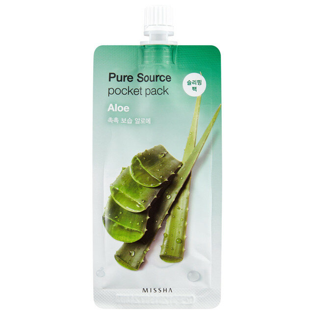 MISSHA Aloe ночная маска для лица в дой-паке 10мл увлажнение и восстановление