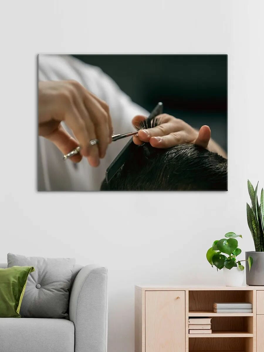 Картина на стену "Барбершоп", 40х30 см