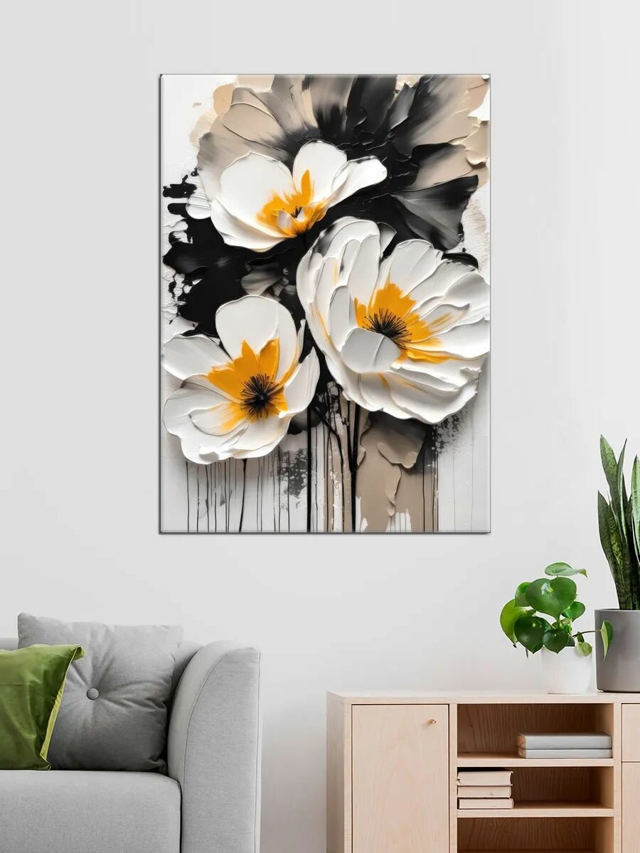 Картина на стену "Цветы маслом", 50х70 см
