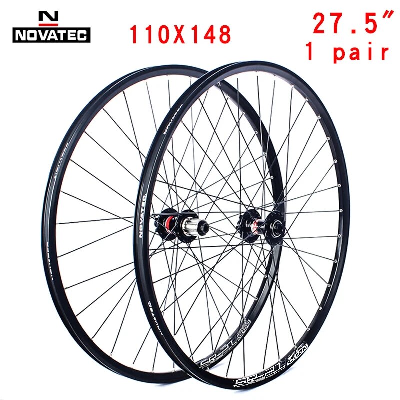 Колеса Novatec для горного велосипеда 26/27.5/29 дюймов 7-11 скоростей Черный, 27.5inch 110X148mm