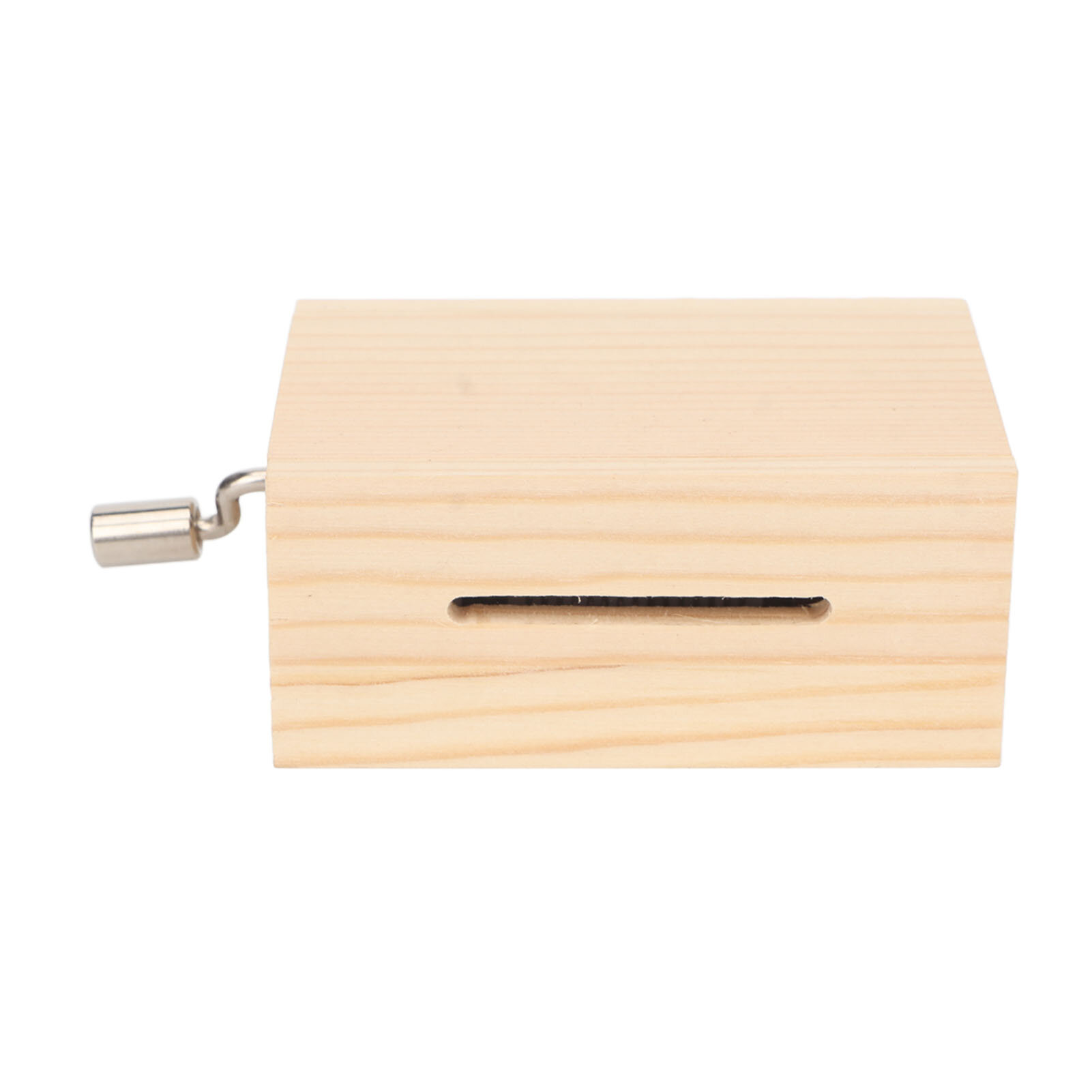 Music Box 15 Note Hand Crank Compact Retro Style Attractive Decorative Pine Wood Metal Musical Gift