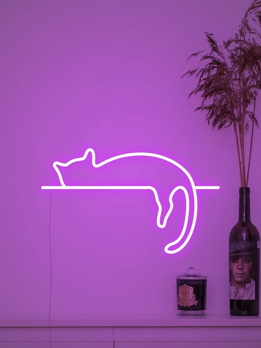 "Кот" неоновая лампа, светильник