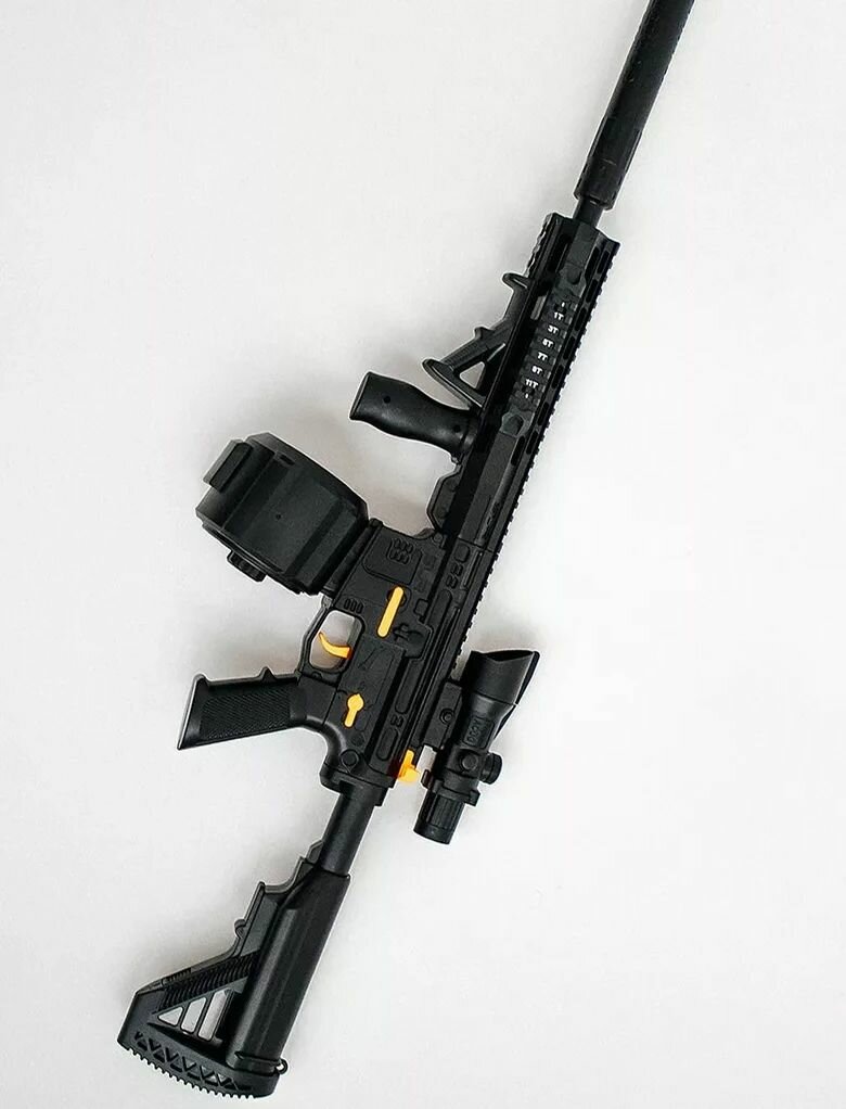 Автомат игрушечный с орбизами М4A1 на аккумуляторе Эмка черная