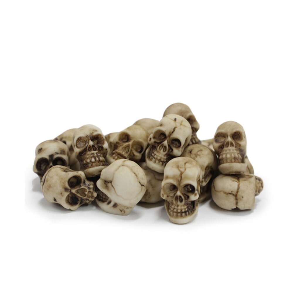 20шт Мини-Фигурка Черепа Из Смолы Скелет Украшение Головы DIY Садовые Украшения