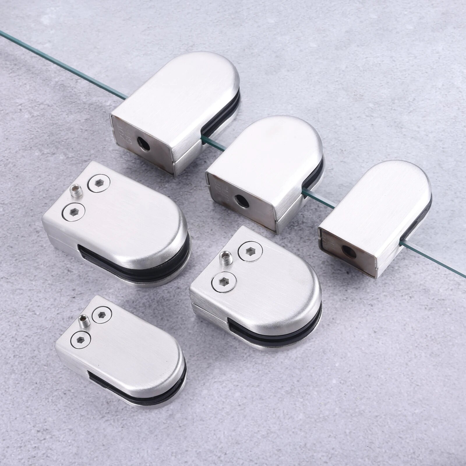 Зажимы для стекла из нержавеющей стали 4 шт. 6-8mm