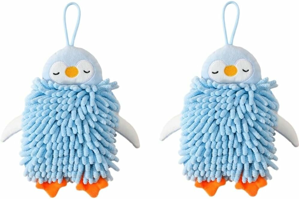 Мягкое полотенце для рук из микрофибры в форме пингвина