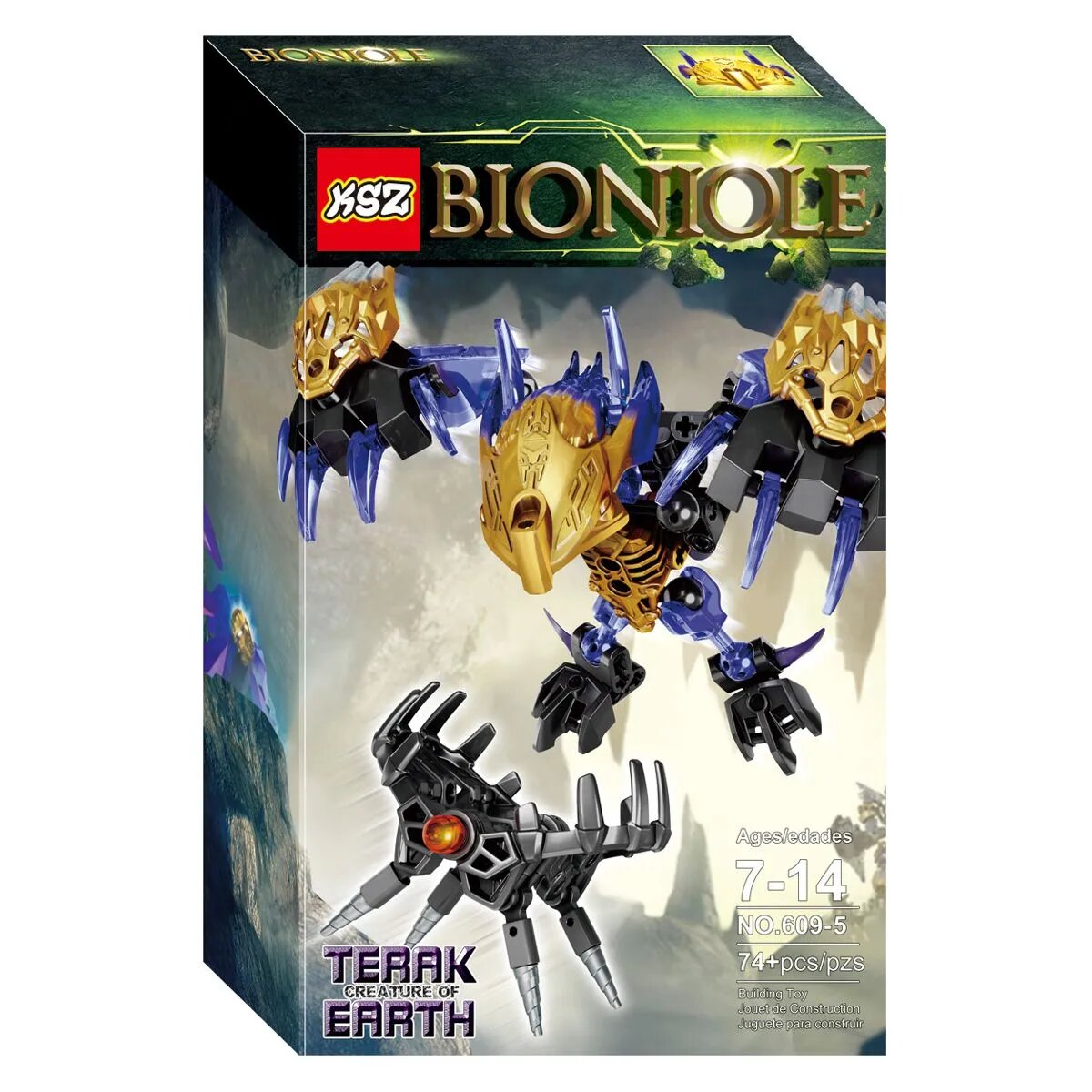 Сборная фигурка конструктор KSZ Bionicle: Терак, Тотемное животное Земли, 74 дет. (KZ_609-5) / совместим с 71304