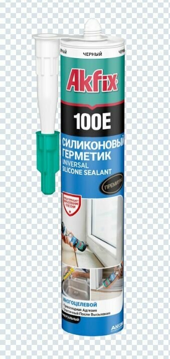 Герметик силиконовый универсальный Akfix 100E черный