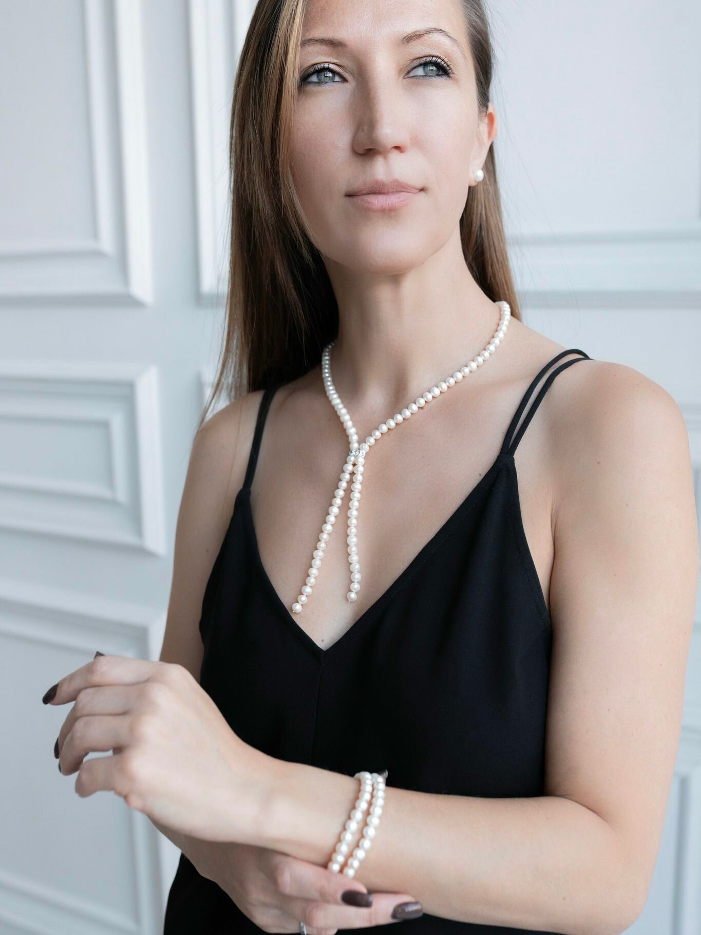 Колье, жемчуг культивированный