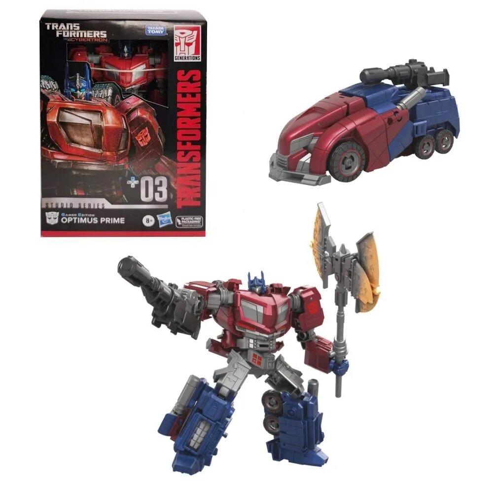 Трансформеры Hasbro Игрушка Studio Series Voyager Transformers: War for Cybertron 03 Gamer Edition Optimus Prime 6.5-inch (16.5 cm) F7242