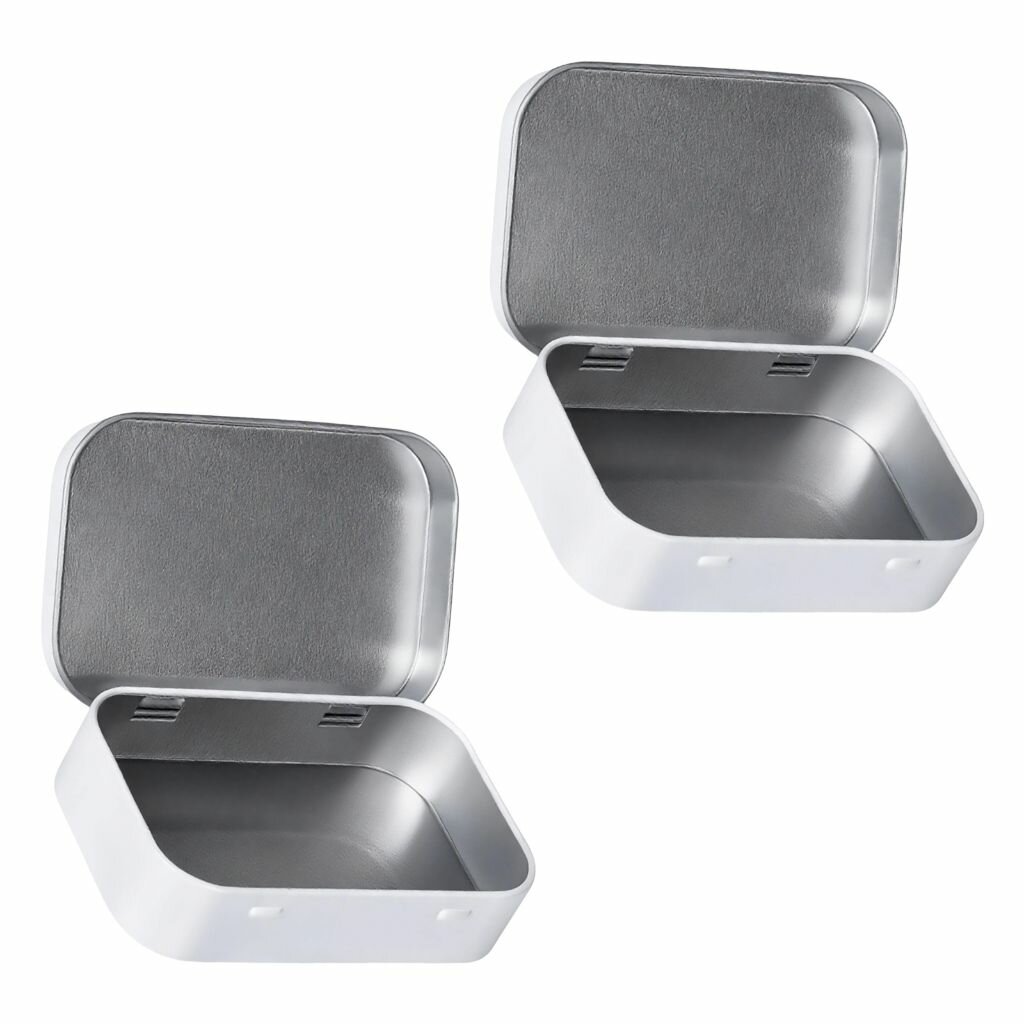 1 комплект из 2-х, железная коробка для хранения и упаковки в виде раскладушки-белый