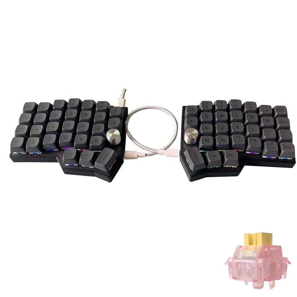 Corne 4×6 Программируемая механическая клавиатура Black Silent version