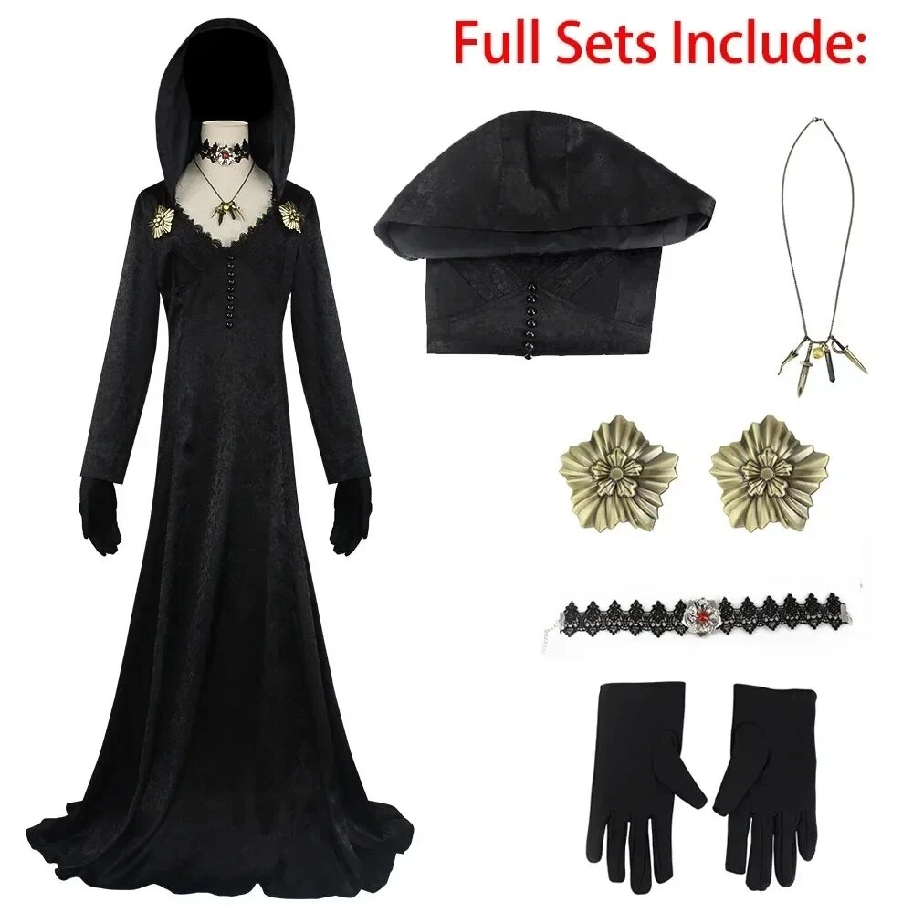 Косплей костюм Леди Димитреску Resident Evil Village XXL, Moth Full Set