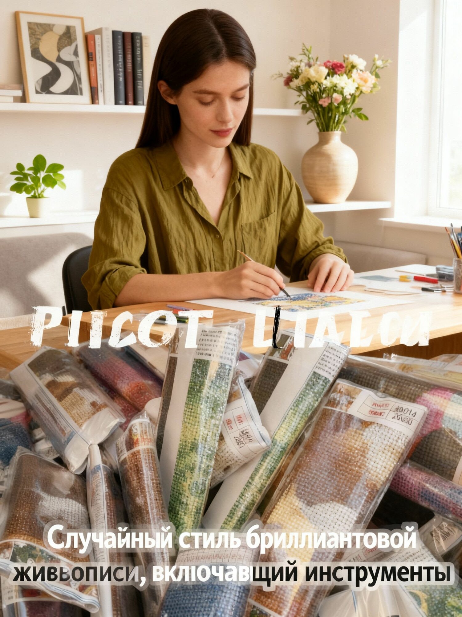 Набор для алмазной вышивки Случайный рисунок 30*40 см, полный комплект страз и инструментов, распродажа остатков, низкая цена