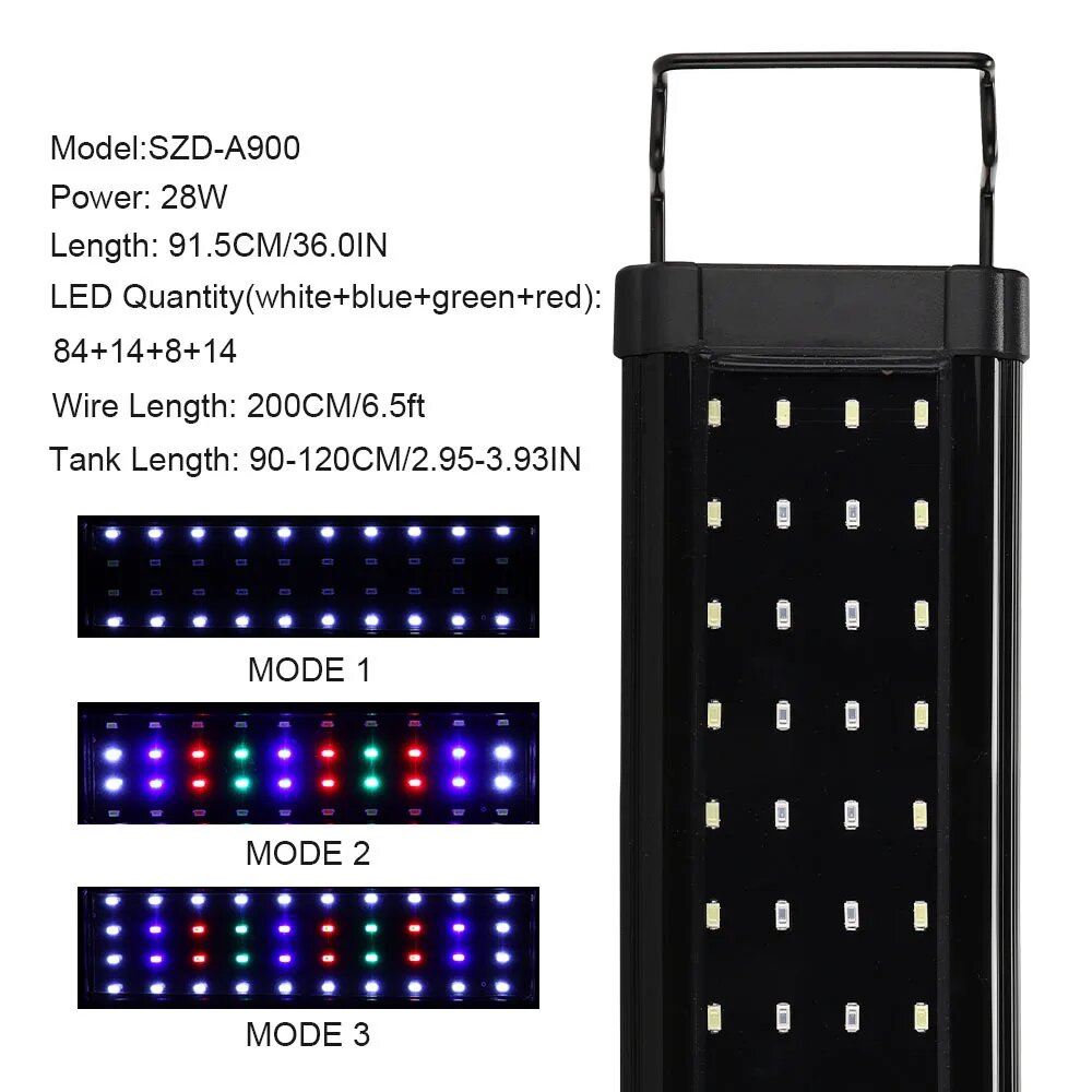 Светильник для аквариума abay RGB LED 31-120 см