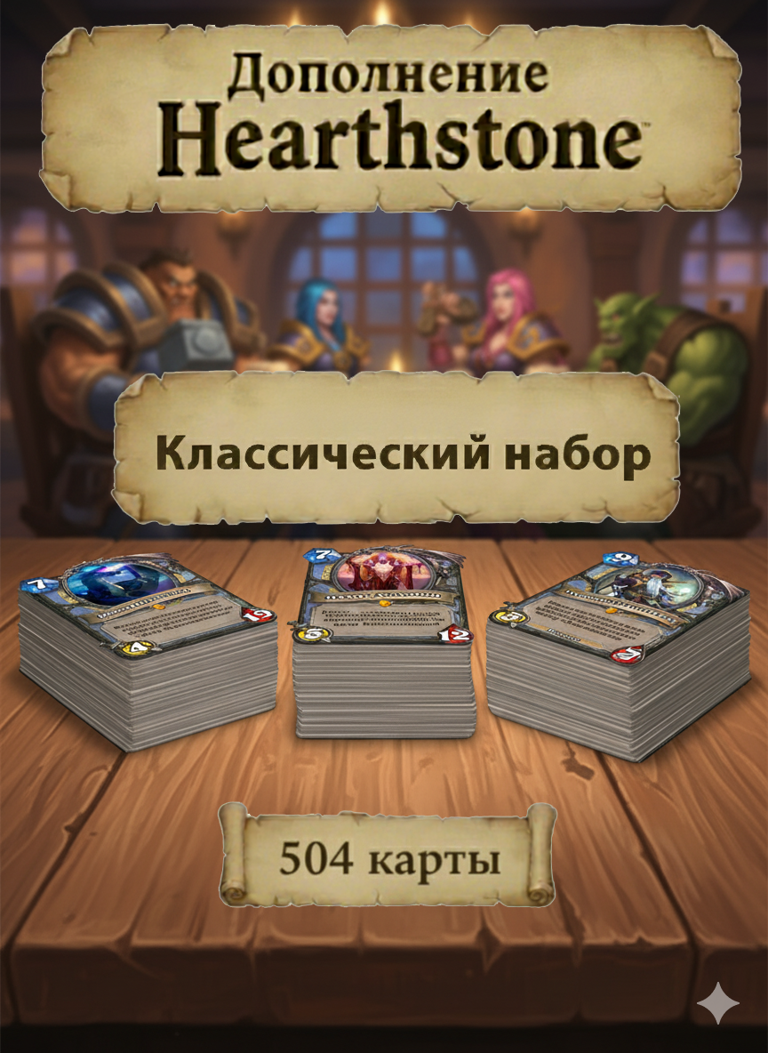 Дополнение к настольной игре "Hearthstone" "Классический набор", 500 карт, от 9 лет
