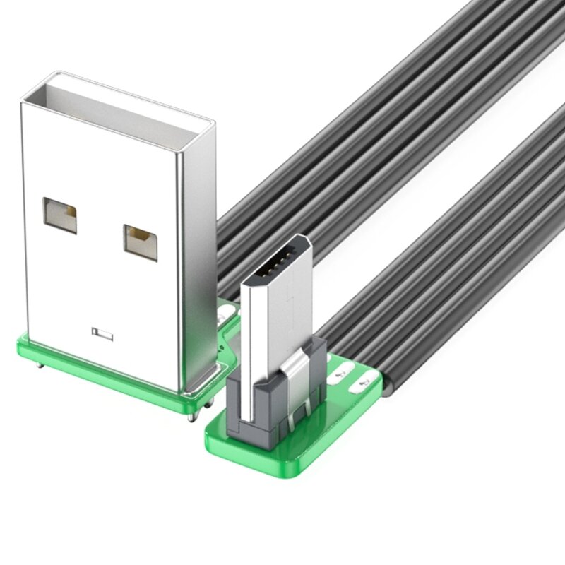 USB к Micro USB Android слева кабель для передачи данных-0,3 м-USB вниз