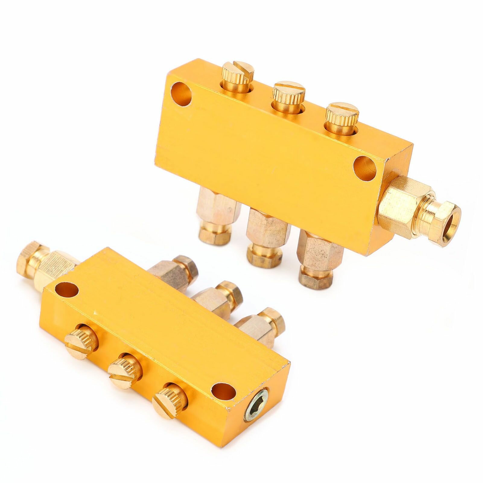 Распределитель масла TKType Регулируемый латунный смазочный поршень Разделительный клапан Система смазки (1 из 3)