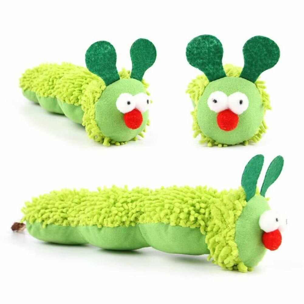 Мягкая игрушка для кошек с кошачьей мятой и мататаби "Гусеница"