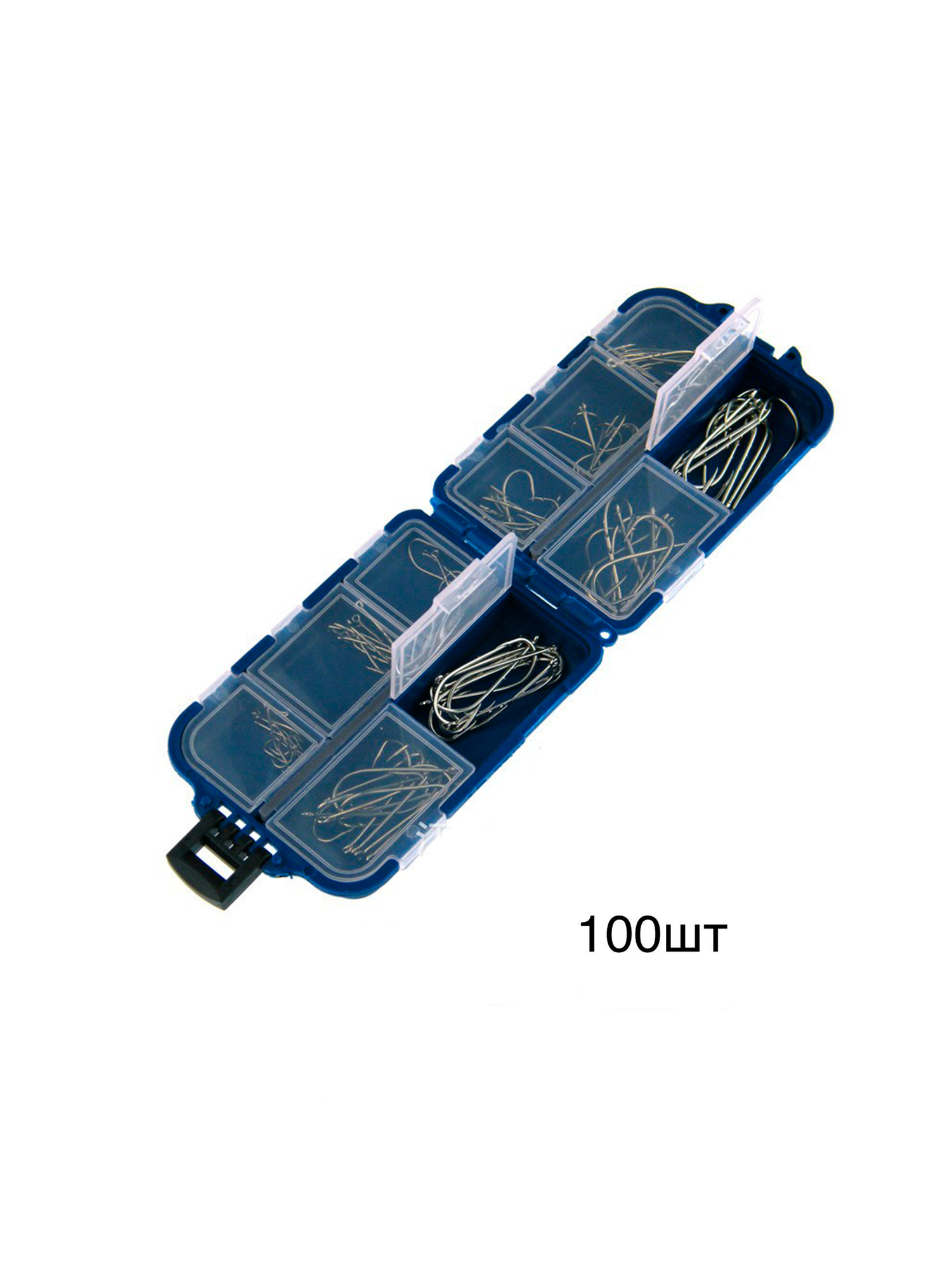 Крючки рыболовные с длинным цевьем, 100 шт