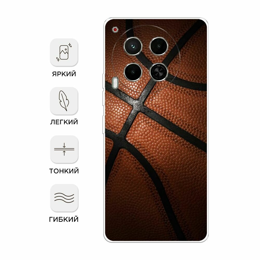 Чехол на Tecno Camon 30 5G / Текно Камон 30 5G с принтом "Баскетбольный мяч" — фото 1