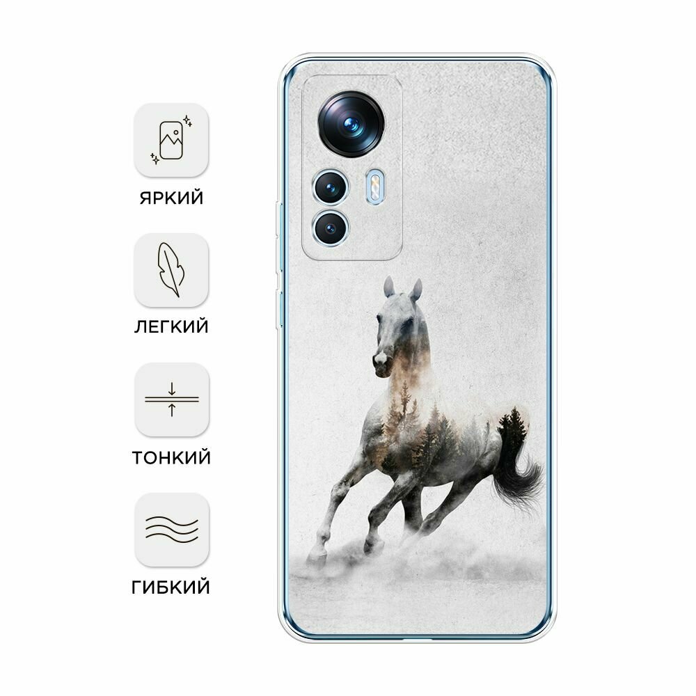 Чехол на Xiaomi 12T/12T Pro / Сяоми 12T/12T Про с принтом "Лошадь лес" — фото 1