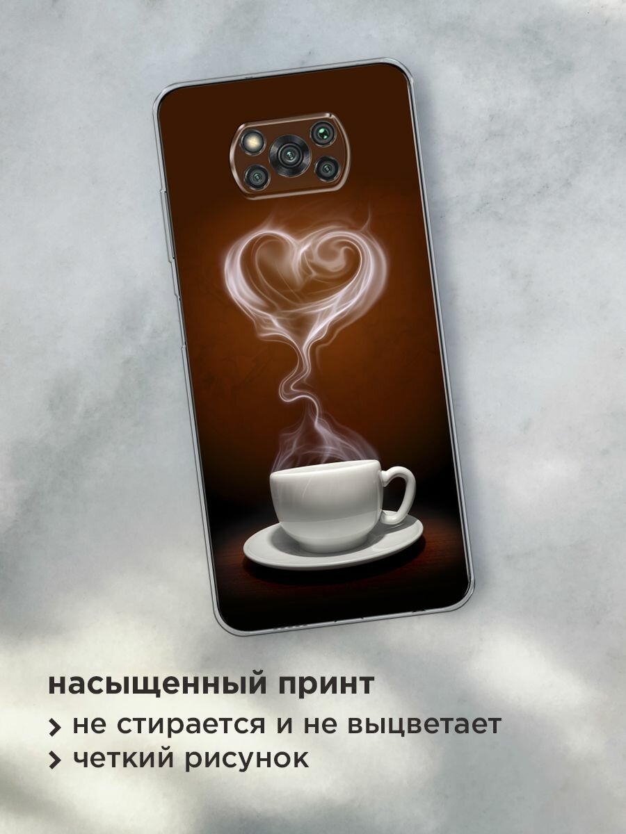 Чехол на Xiaomi Poco X3/X3 Pro / Поко X3/X3 Pro с принтом "Кофейная любовь" — фото 1