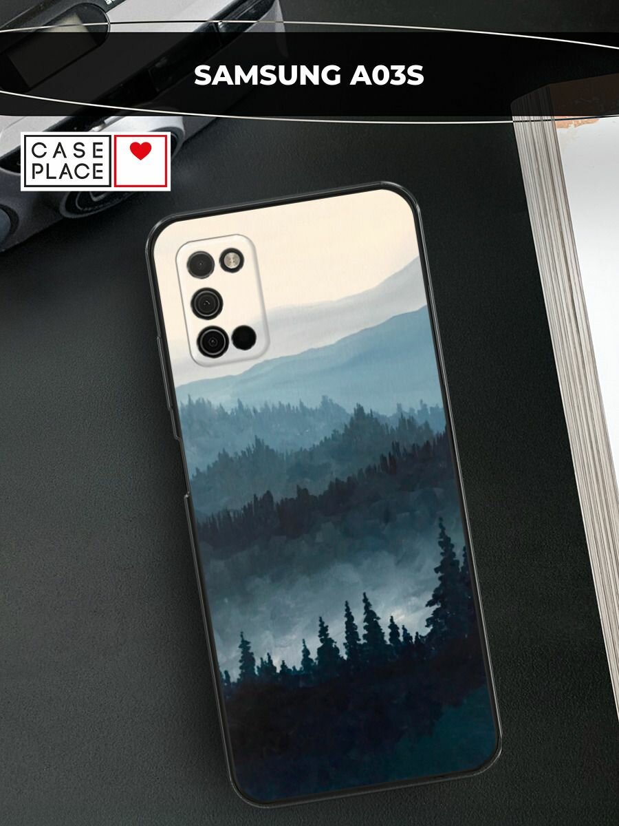 Чехол на Samsung Galaxy A03S / Самсунг Галакси A03S с принтом "Туманные горы"