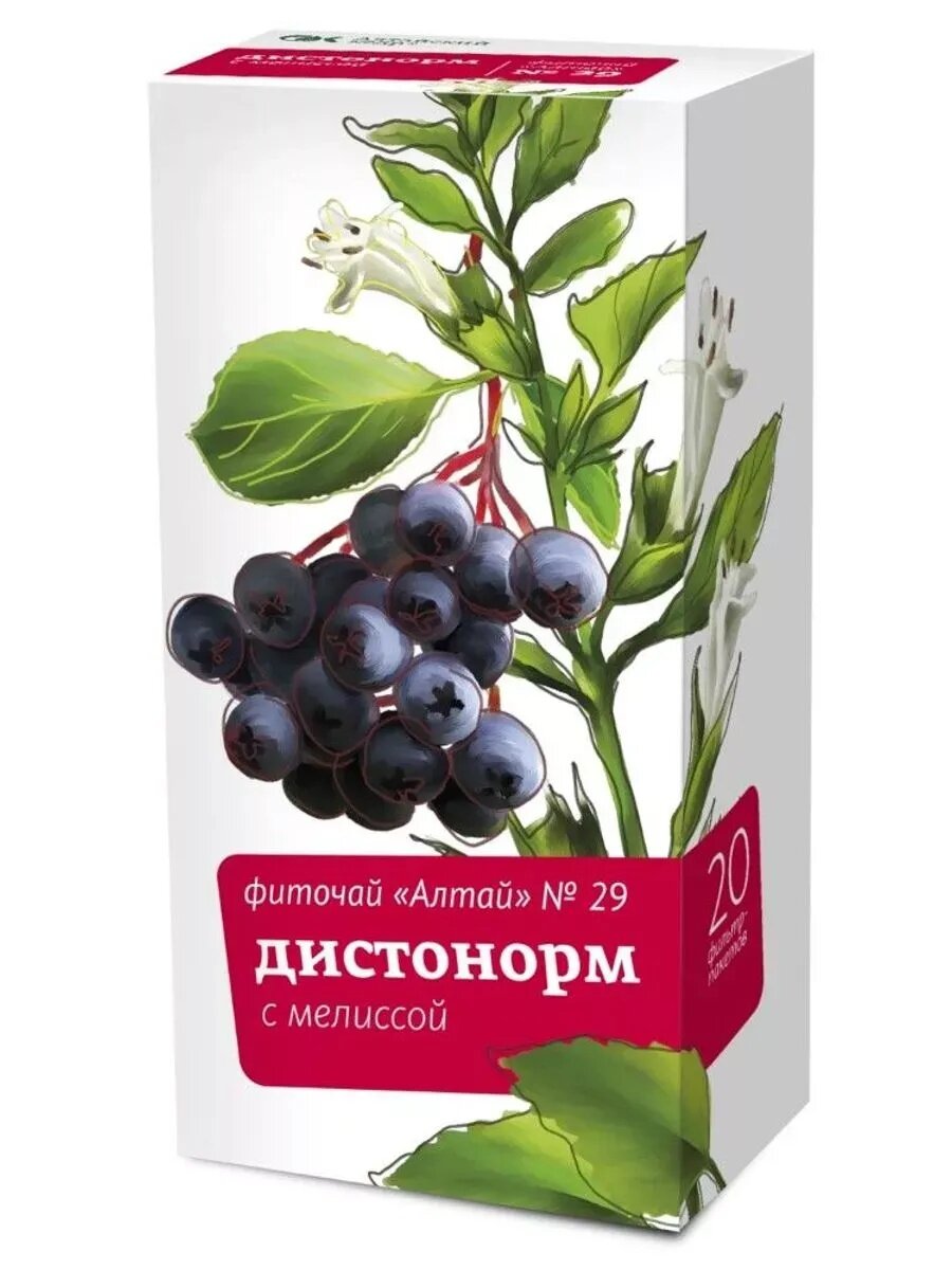 Фиточай Алтайский кедр Алтай № 29 Дистонорм c мелиссой, 20 пакетиков