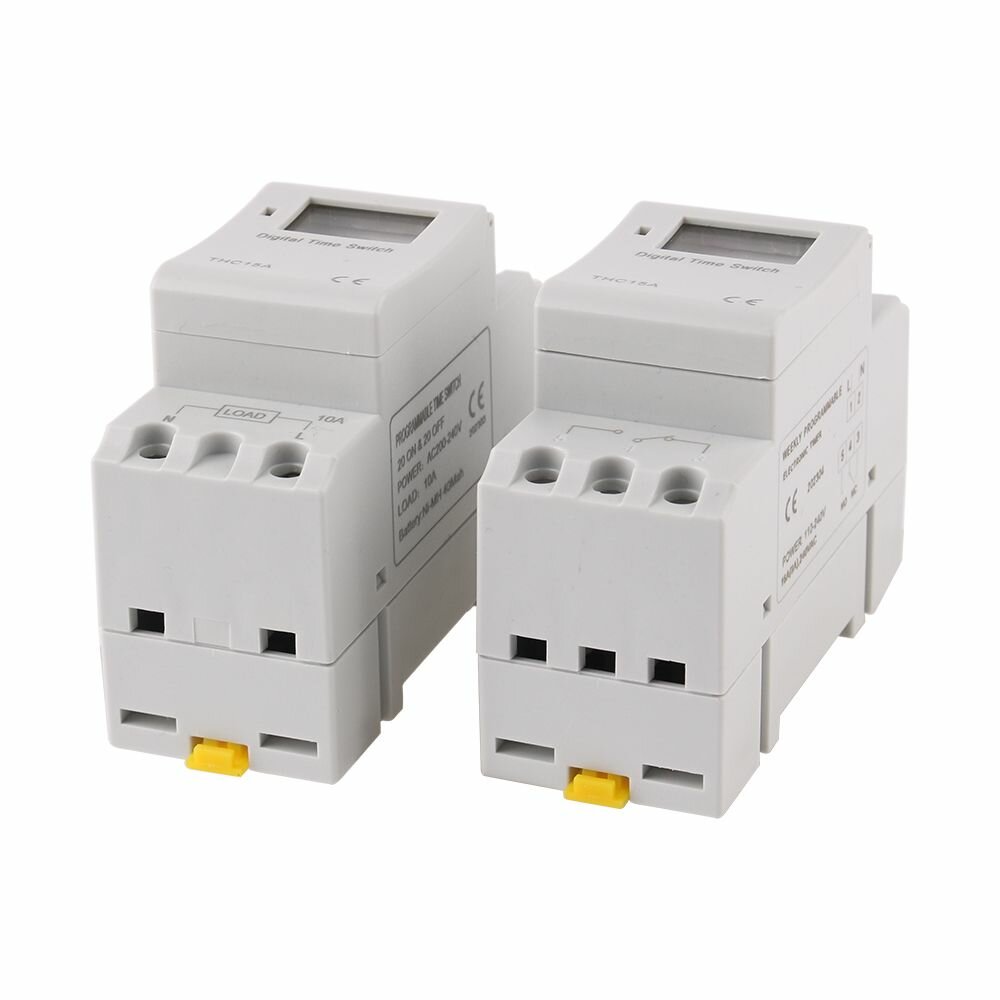 Реле времени с ЖК-дисплеем, программируемый цифровой таймер, 7 дней, крепление на DIN-рейку, перезаряжаемое, THC15A-4K,220V,1NO