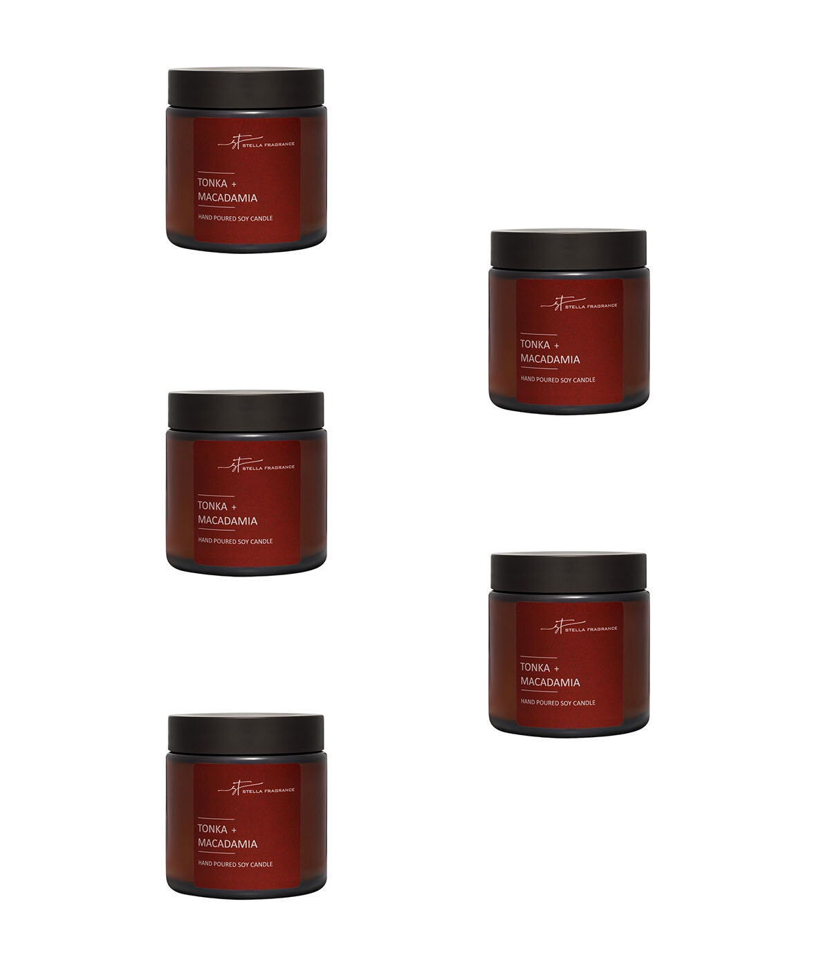 Свеча ароматическая Tonka Macadamia 90 г (5 шт.)