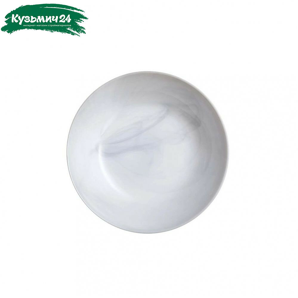 Тарелка Luminarc Diwali Marble P9835 суповая стекло 20 см, серая