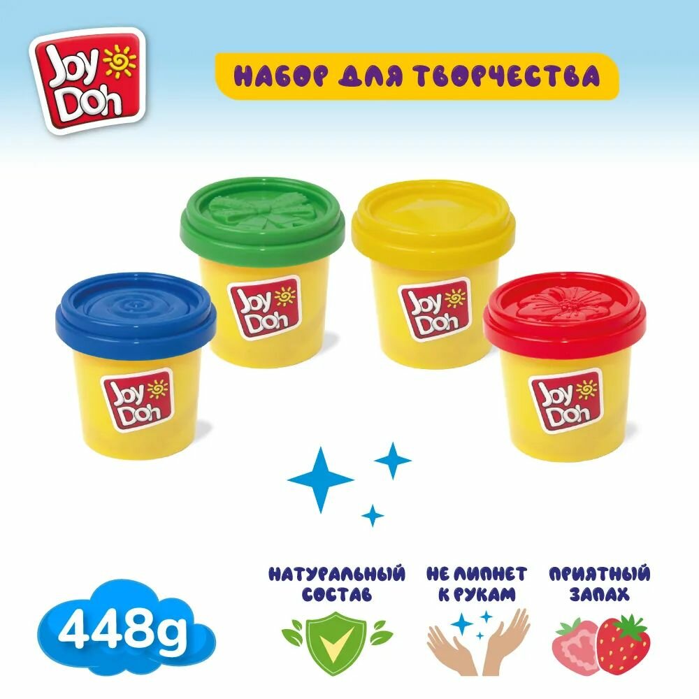 Масса для лепки в ассортименте, 4 шт, Joy-Doh
