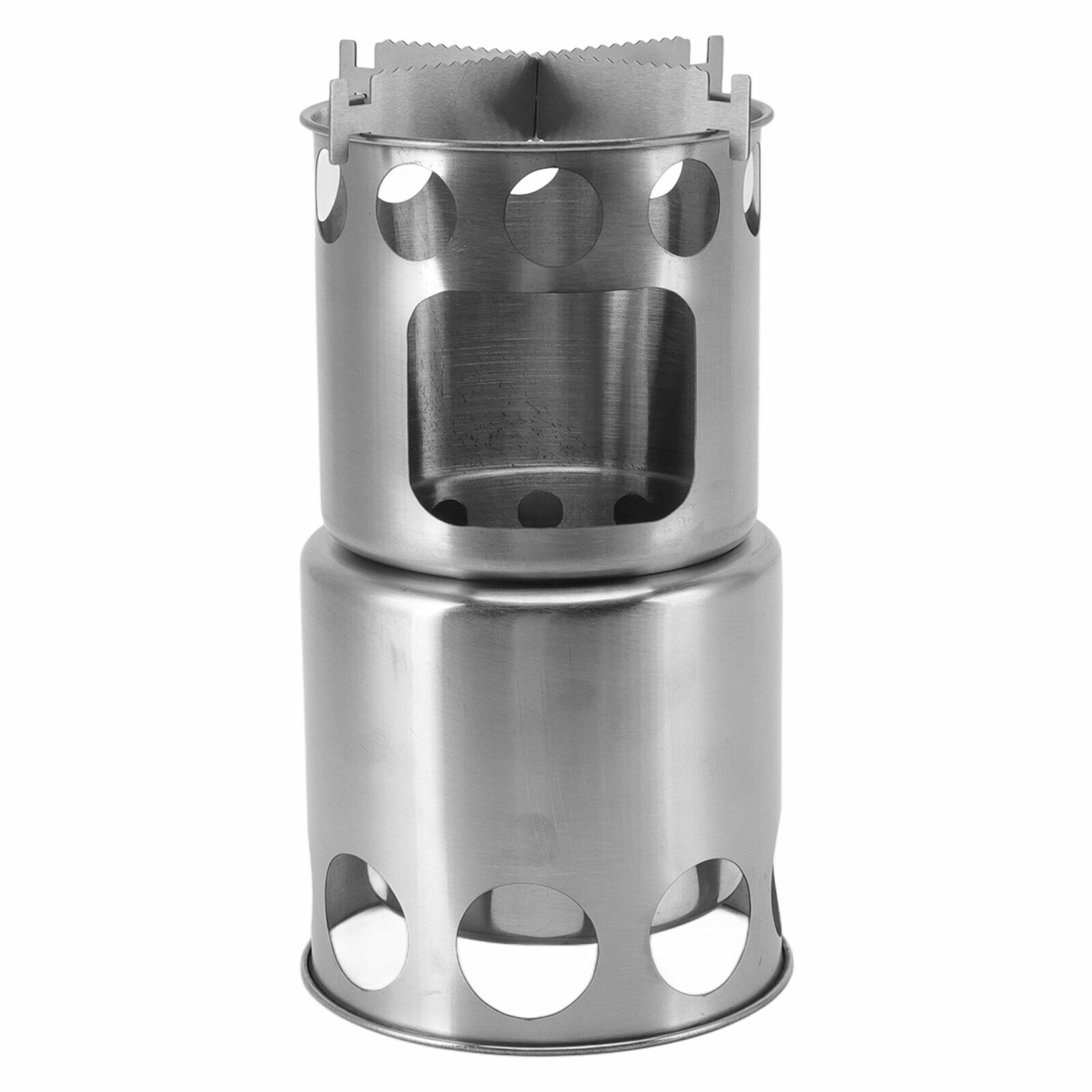 Дровяная походная печь из нержавеющей стали, портативная печь для деревянных веток, листьев, сосновых шишек