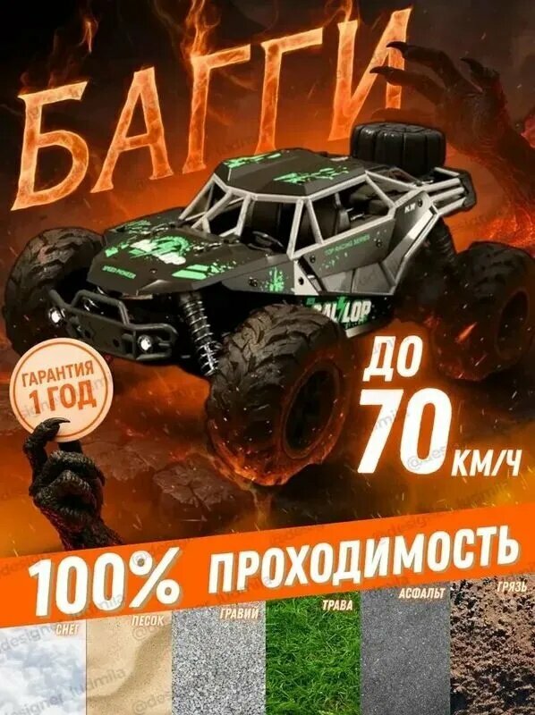 Машинка на пульте управления для мальчика большая DASDORRIO быстрый внедорожник джип на радиоуправлении, машина на пульте 70 км/ч