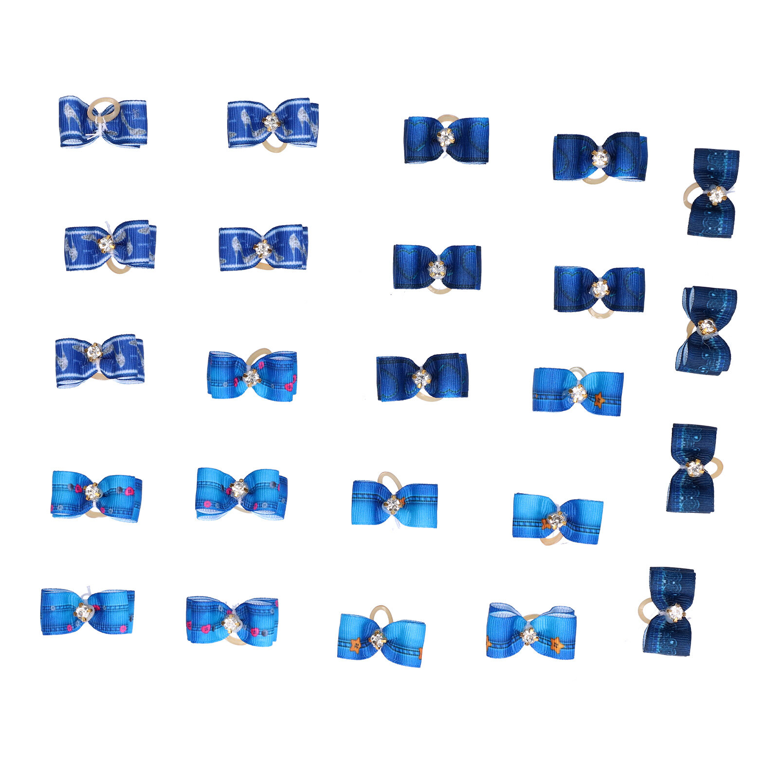 Милые модные бантики для волос для собак с маленькими бантиками и резинками для щенков маленьких собак