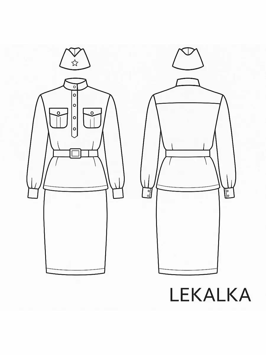 Выкройка: гимнастерка — фото 1