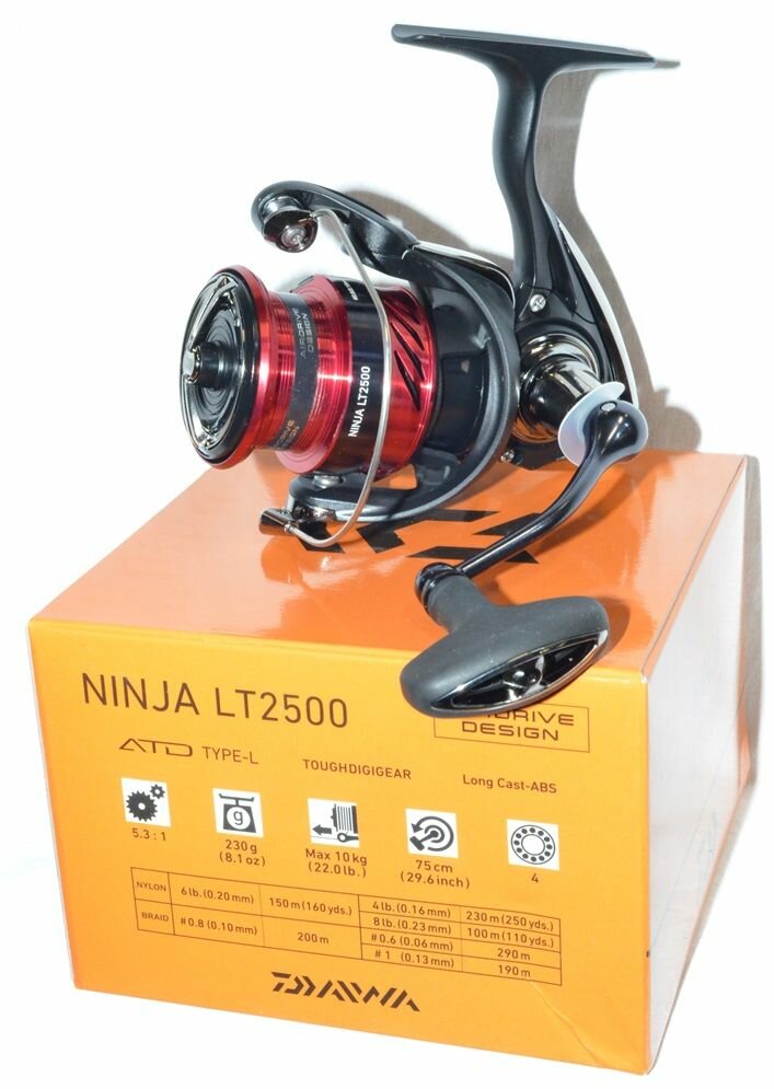 Катушка Daiwa Ninja LT, безынерционная, ABS пластик и алюминий