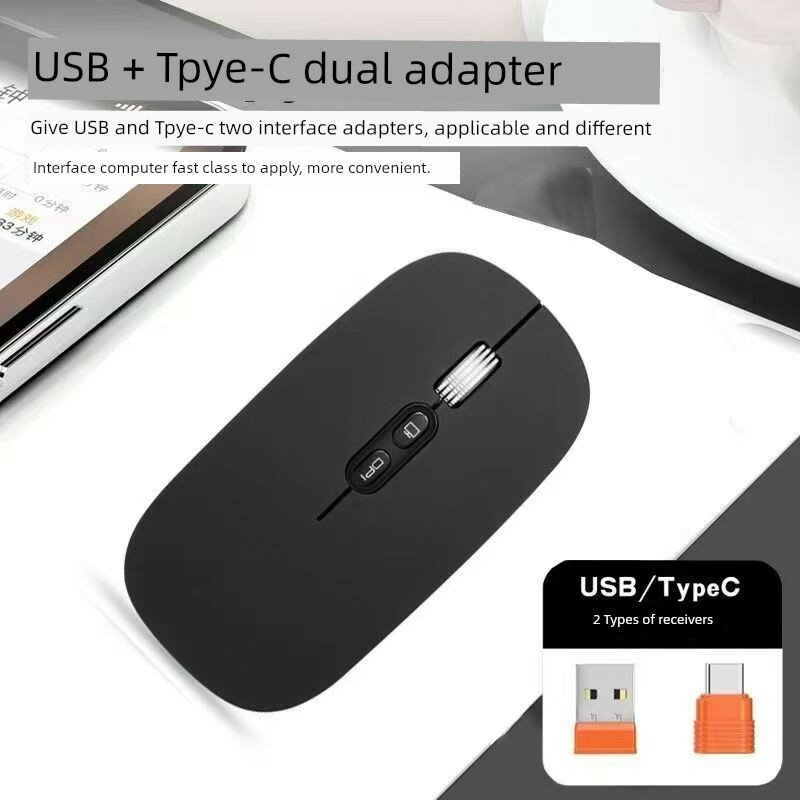 Беспроводная Bluetooth-мышь Type-C, бесшумная, для MacBook, ноутбуков, мобильных телефонов, планшетов, iPad, совместима