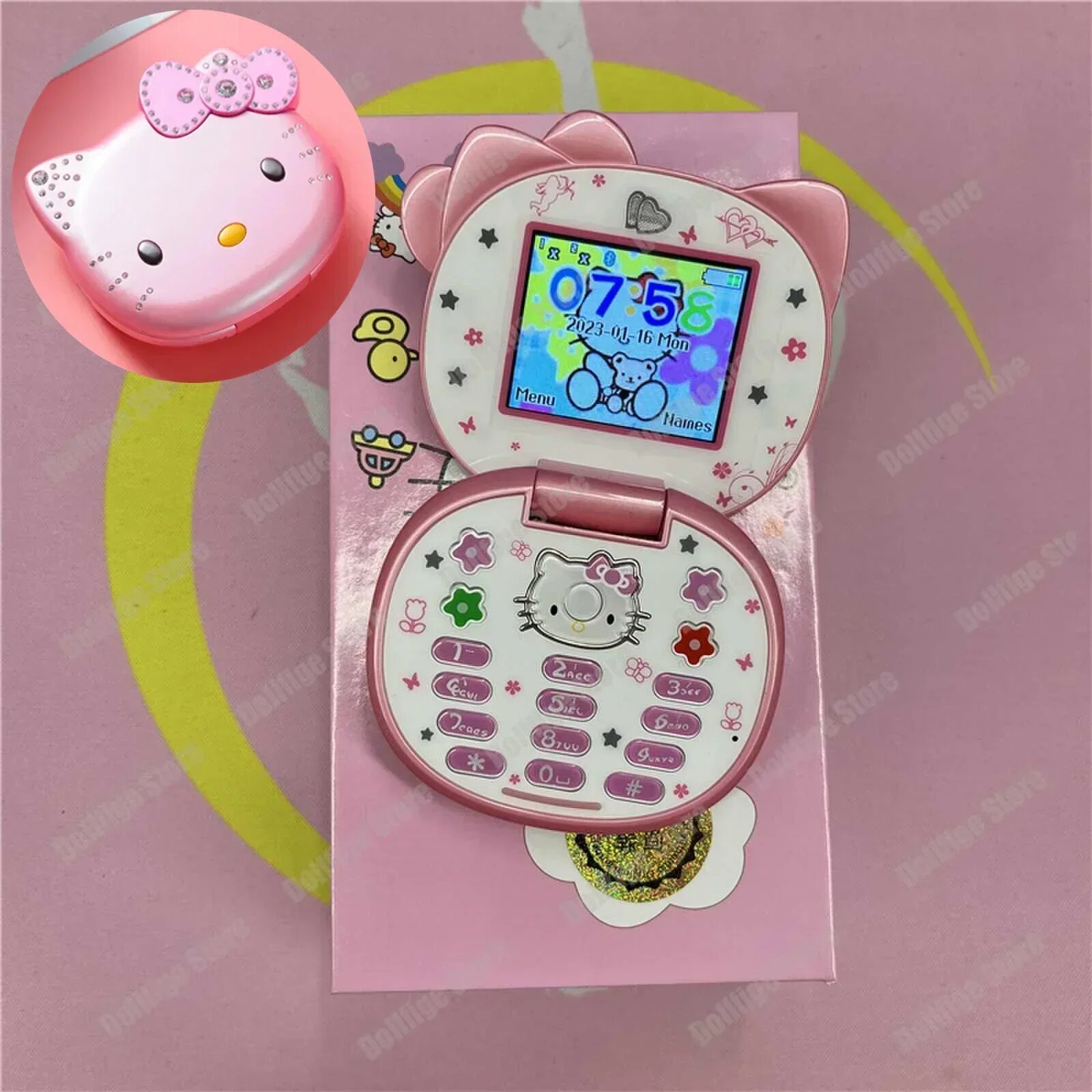 Мини-телефон Sanrio Kitty розовый A-Pink Flip