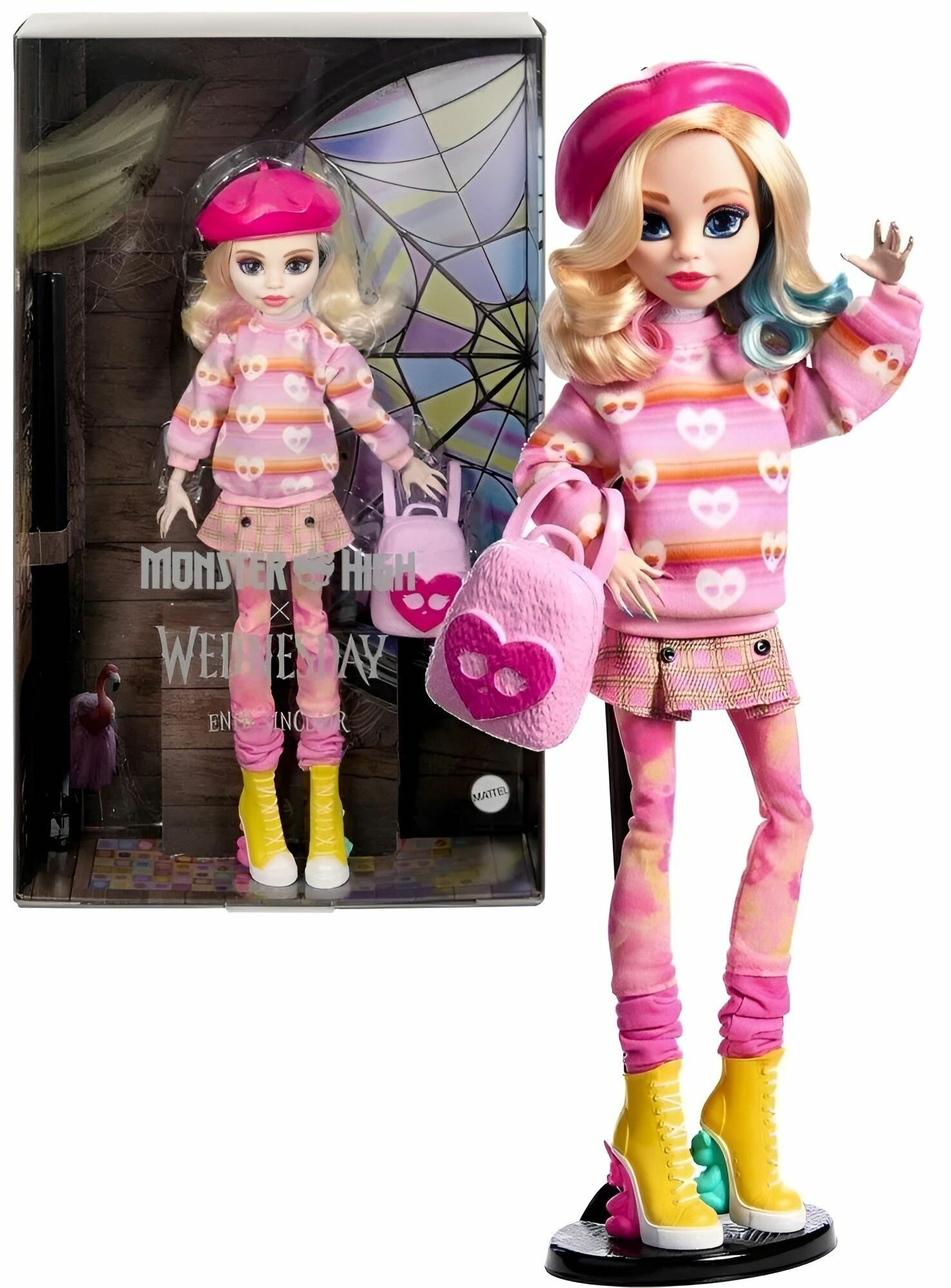 Кукла Mattel Monster High Wednesday Enid Sinclair Кукла Монстер Хай Уэнсдей Энид Синклер HJX05