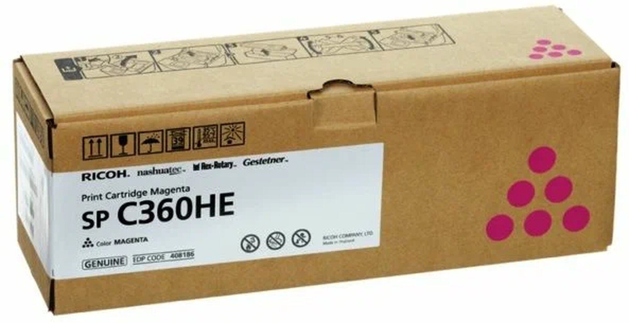 Принт-картридж тип SP C360HE (6K) малиновый Ricoh SP C360DNw/SP C360SNw/SP C360SFNw/SP C361SFNw