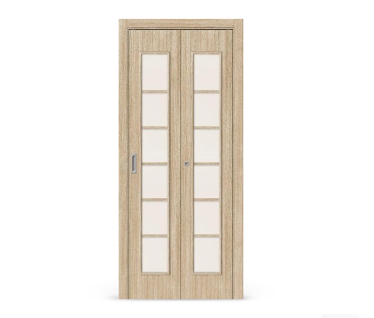 Дверь-Книжка Складная с Finish Flex 2D Bravo 2С 350х2000мм Беленый дуб Межкомнатная (полотно 2шт) / Браво.